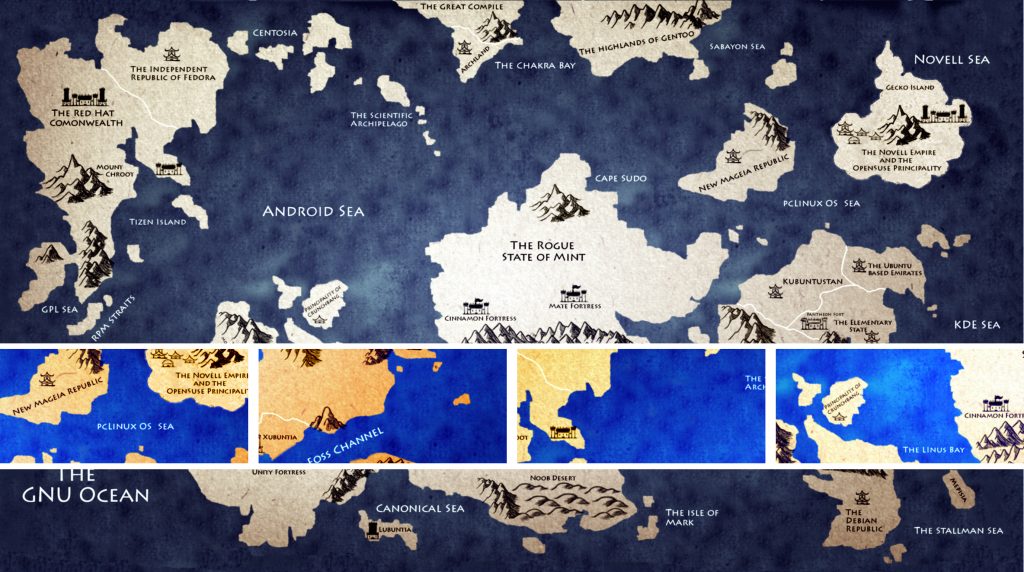 Nuevo mapa mundi Linux 2013